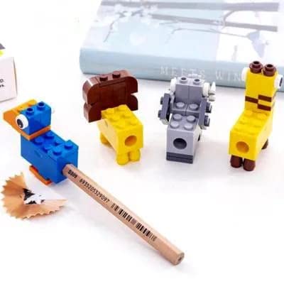 DIY Lego Puzzle sharpeners for kids birthday return gifts