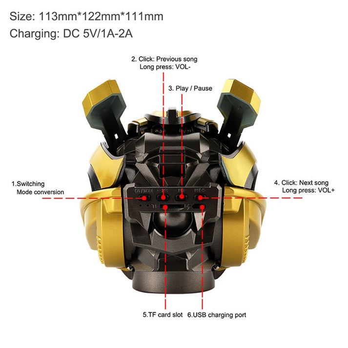 Buy online Bumblebee Transformer funky bluetooth speaker